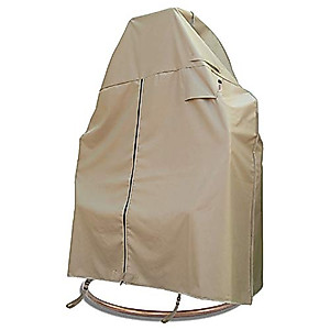 Flexiyard Patio Egg Chair Cover with Adjustable X-Lock System and Zipper, Easy On Easy Off, Heavy Duty 100% Waterproof 600D Oxford Hanging Swing Chair Winter Cover