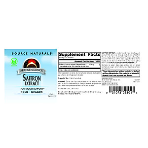 Source Naturals Serene Science Saffron Extract, For Mood Support* - 30 Tablets