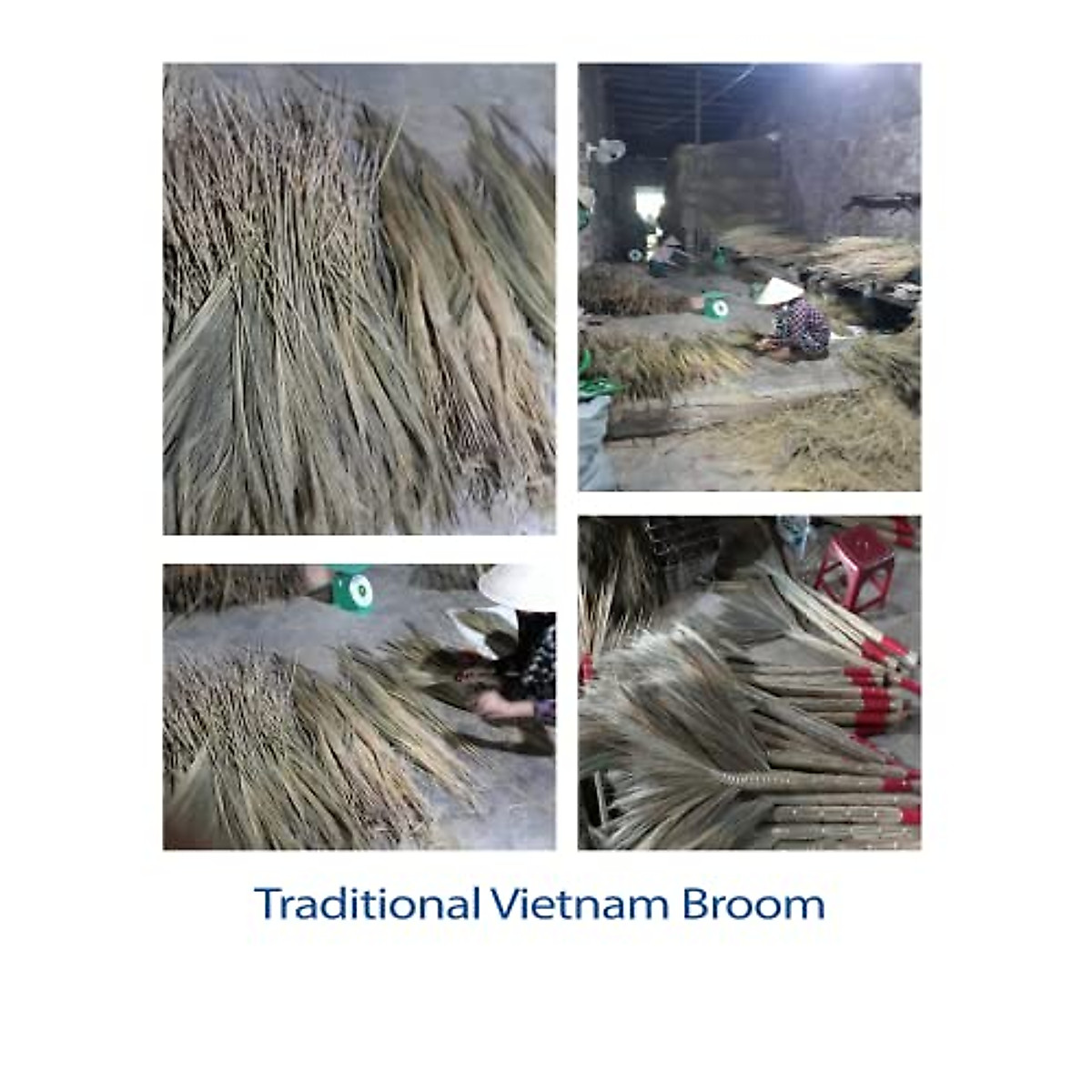 NDP78 Vietnamese Traditional Broom - Choi Dot Sweeps Away Everything Such as Dog Hair, Small dust and Does not Scratch Wooden Floors , Easy to Handle, Product Made from Natural, 39.5 x 8 x 1.5 inches