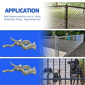 Chain Link Gate Latch，1-3/8" x 1-3/8" Chain Link Fence Gate Fork Latch for Chain Link Fence Gate Frames with Padlock Hole Wall Mount to Gate Post or Wall