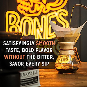Bones Coffee Company French Vanilla Flavored Coffee Beans, Medium Roast Ground Coffee Low Acid, Creamy Vanilla Flavor (12 oz)