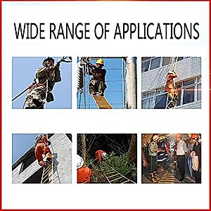 SUTON Emergency Fire Escape Ladder Flame Resistant Safety Rope Ladder with Hooks Fast to Deploy & Easy to Use Compact & Easy to Store Withstand Weight up to 2000 pounds (13ft)