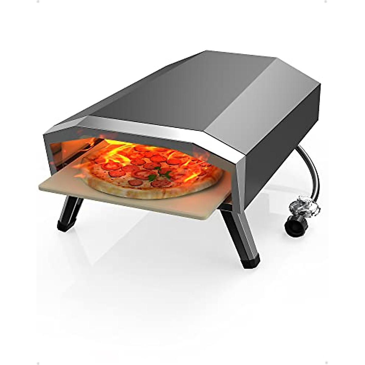RIEDHOFF 12 Gas Pizza Oven, Outdoor Pizza Oven Propane with Foldable Legs, Portable Pizza Oven for Outside, Backyard, Camping, Party Cooking