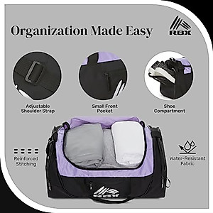 RBX Gym Bags for Men, Small Gym Bag for Women with Shoe Compartment, Duffle Bag for Travel, Sports Bag, Camping, Weekend, Carry On, Overnight Duffel Bag for Women with Shoulder Strap