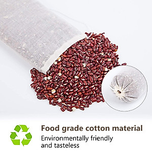 Chielor 50Pcs Cotton Muslin Bags-3.94 x 3.15 Inches Eco-friendly Drawstring Bags for Reusable Sachet, Crafts, Teas, Spices, Soaps, Jewellery, Crafts, Parties, Decor & Favour Gifts for Home Supplies