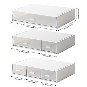 Stackeer Desk Organizer Bathroom Organization With 6 Drawers. Three tier Desk Organizer For Your Home or Office, Desk Supplies, Bathroom organization, School and Accessories (white).