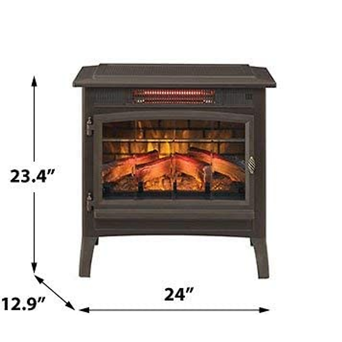 Duraflame Electric Infrared Quartz Fireplace Stove with 3D Flame Effect, Bronze