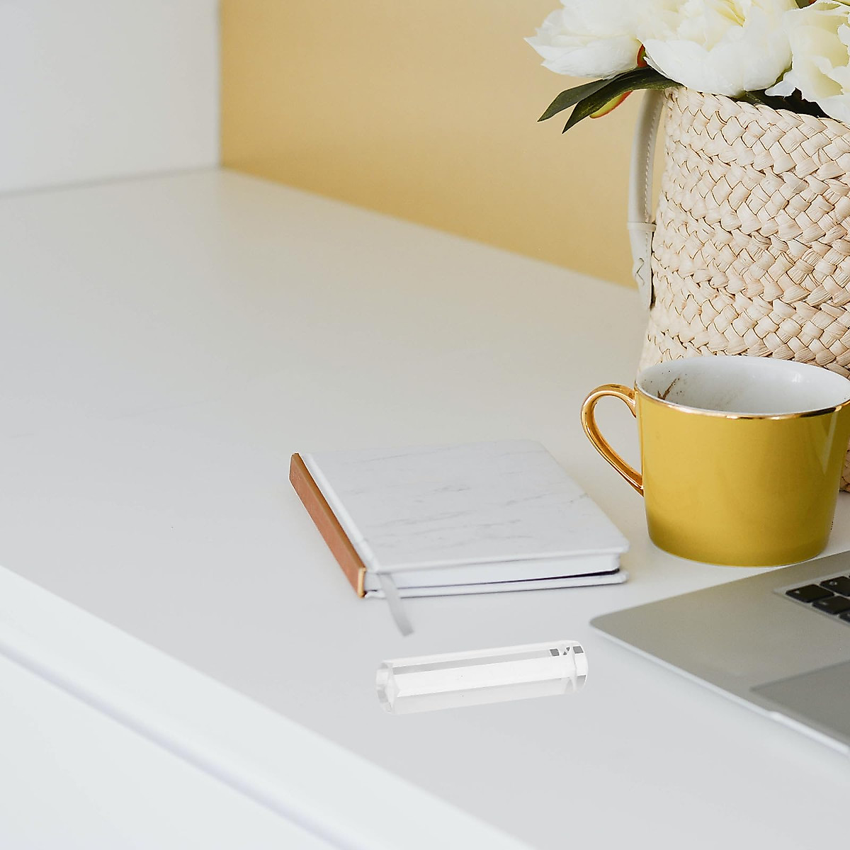 Baluue Optical Glass Hexagonal Prism for Teaching Light Spectrum Physics and Photo Photography Cylindrical Prism for School