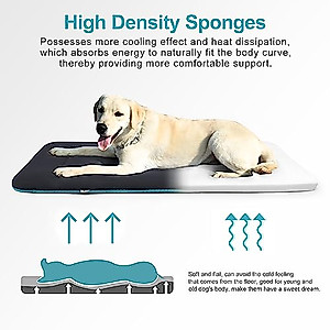 Magic Dog Dog Bed for Crate - Soft Dog Crate Pad Dog Bed Mat for Medium Dogs, 36-Inch Washable Kennel Pad Pet Beds with Non-Slip Bottom, Dark Grey M