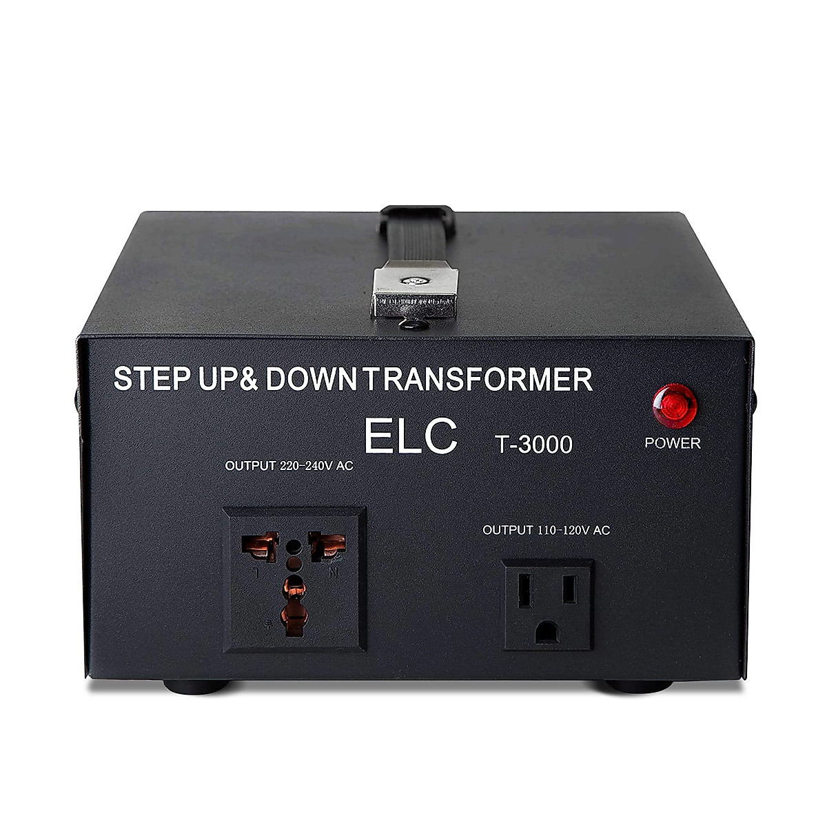 ELC T Series 3000+ Watt Voltage Converter Transformer - Step Up/Down - 110v to 220v / 220v to 110v Power Converter - Circuit Breaker Protection, CE Certified [3-Years Warranty]