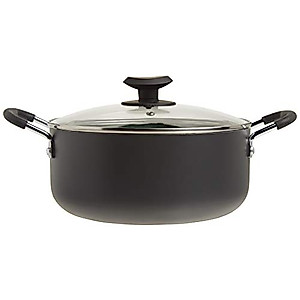 Gibson Home Eco-Friendly Hummington Forged Aluminum Non-Stick Ceramic Cookware with Soft Touch Bakelite Handle, 5-Quart Dutch Oven, Grey and Green