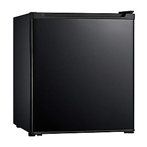 Impecca 1.7 Cu. Ft. Compact Refrigerator with Freezer and Reversible Single Door (Black)