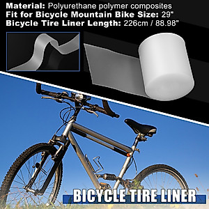 X AUTOHAUX 2pcs 29" Bicycle Bike Tire Liner Bicycle Tire Protector for Mountain Road Bike White
