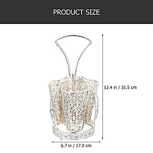 Cabilock Metal Utensil Caddy Silverware Organizer Cutlery Holder 3-Section Coffee Spoon Dessert Fork Holder Utensil Tabletop Centerpiece for Coffee Bar Dining Room Kitchen