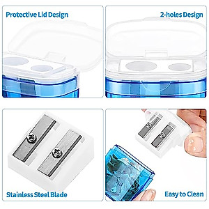 Aodaer 144 Pieces Welcome Back to School Pencils and Pencil Sharpeners First Day of School Student Pencils with Erasers and Bucket for Classroom Reward Prizes School Supplies,12 Styles