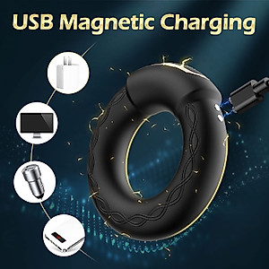 Luxonia Vibrating Cock Ring, 9 Vibrations with Heating Penis Ring Vibrator Sex Toys for Men, Adult Toys Vibrating Penis Ring Male Sex Toys, Cock Ring Vibrator Couples Sex Toys, Adult Sex Toys & Games