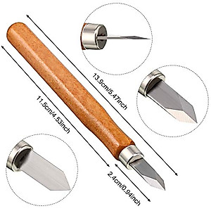 Marking Knife Woodworking Marking Knife Thin Blade Dual Double Bevel Striking Knife Hardened Mn-V Steel Heat Treated Striking Marking Knife (2 Pieces)