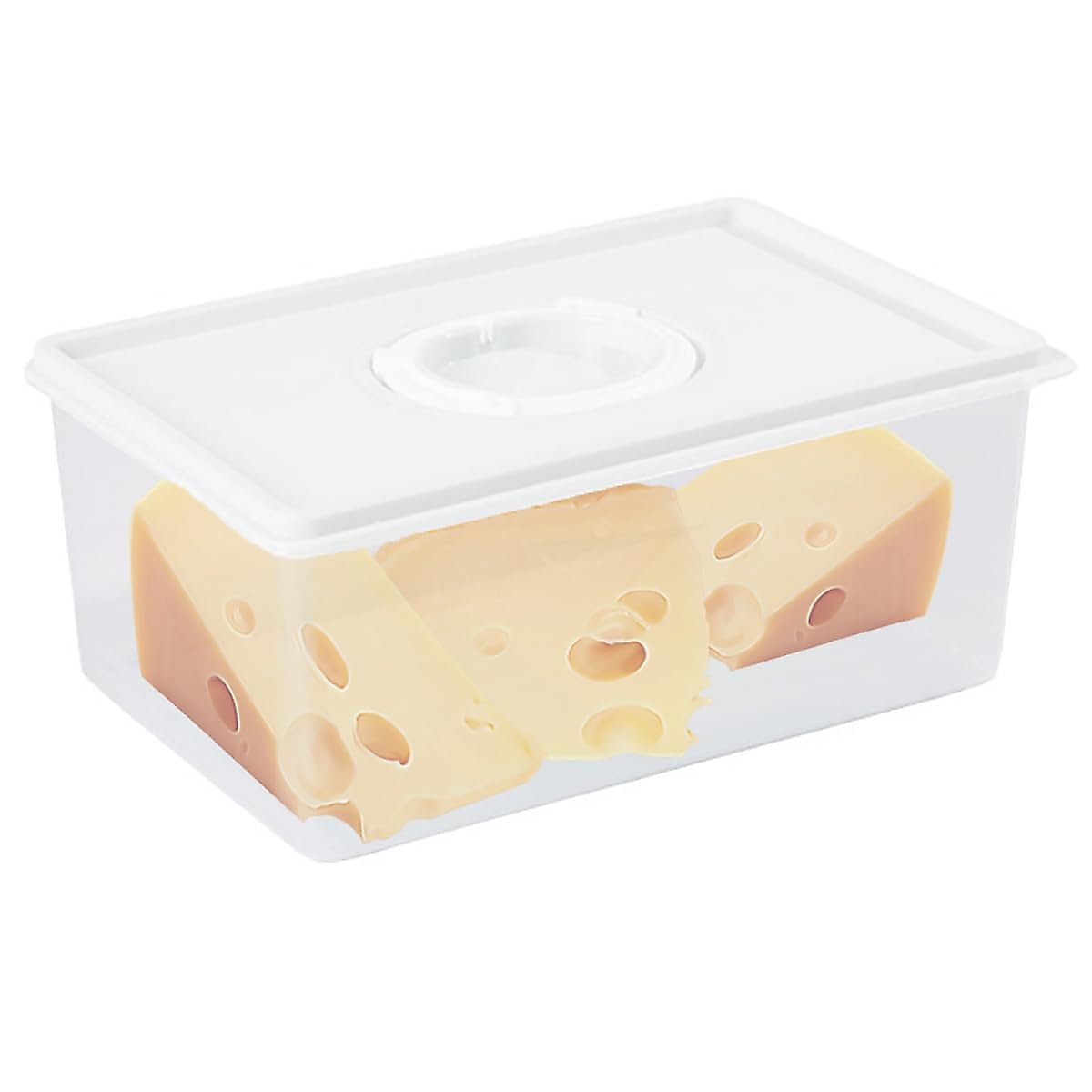 Vellsenne Sliced Cheese Container with Time Recording - Block Cheese Storage Container for Fridge Cream Cheese Sliced Cheese Cheddar Container Cheese Box with Lid Cheese Saver