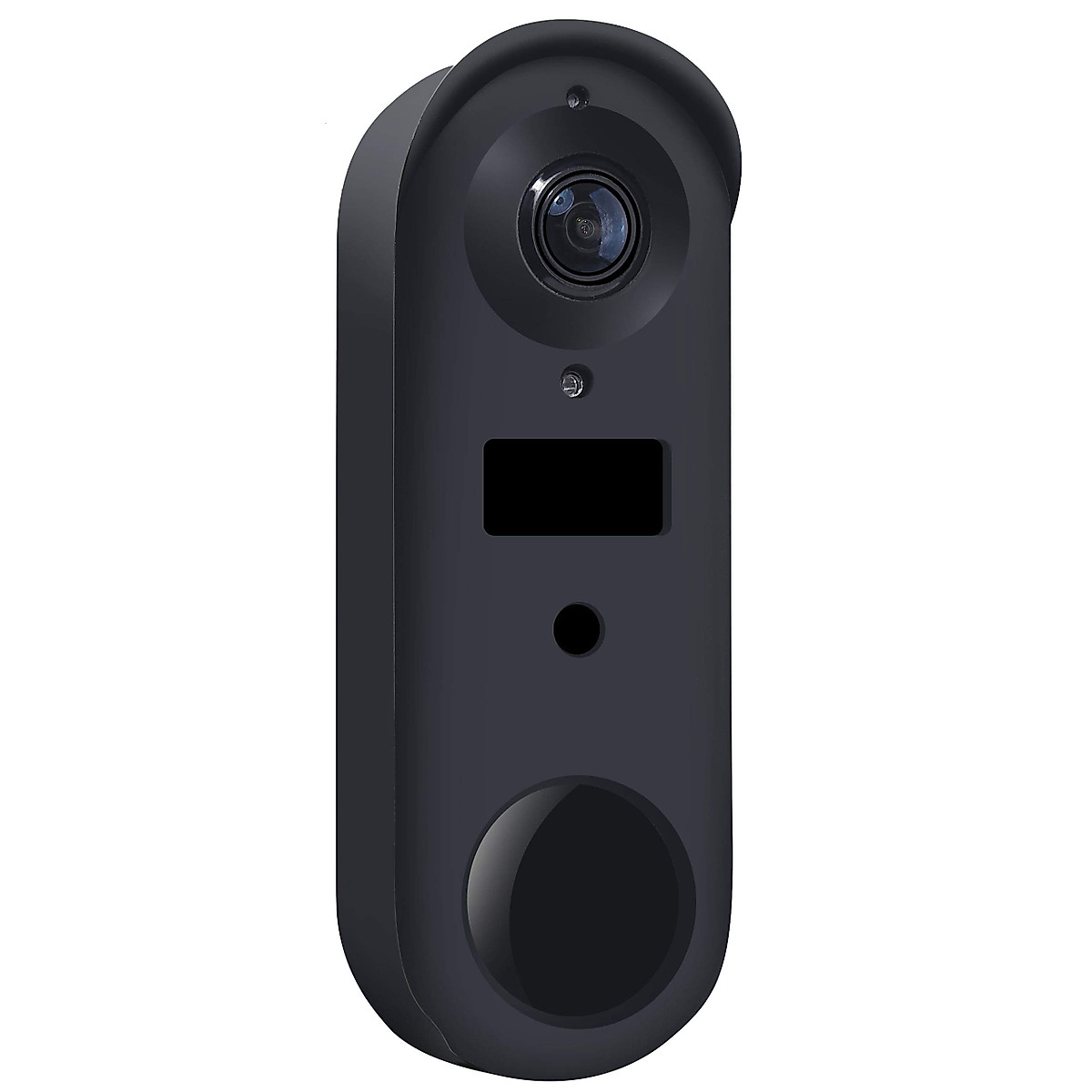 Silicone Skin Case Cover Sun Glare, UV & Weather Rain Protection Skins Cover Compatible with Arlo Essential Video Doorbell Wired - Black (1 Pack)