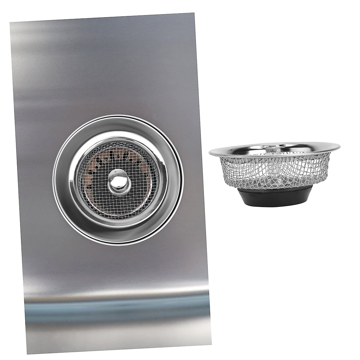 OSALADI 6 Pcs Filter Net Floor Drainer Floor Drain Filter Sink Food Strainer Mesh Strainer Kitchen Sink Strainer Bathtub Drain Cover Stopper Drain Stainless Steel Take a Bath