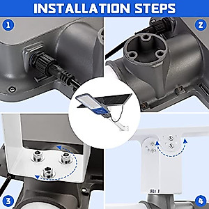 Juyace 400W Solar Street Lights Outdoor, Light Sensor Dusk to Dawn 30000Lm 6000K Super Bright LED Solar Flood Light with Remote, IP67 Waterproof for Yard Parking Lot Street & Area Lighting.