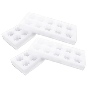 Mobestech 2 Sets 10 Egg Trays Egg Cases Kitchen Egg Holder Refrigerator Egg Storage Organizer Egg Placing Holder Fridge Eggs Holder Containers with Lids Customized Storage Rack Foam White