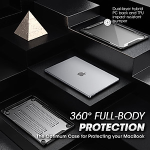 SUPCASE for MacBook Air 15 Inch Case 2025/2024/2023 (Unicorn Beetle), M4 A3241 / M3 A3114 / M2 A2941 Heavy Duty Shockproof Rugged Hard Shell Protective Cover for MacBook Air 15" with Touch ID, Black