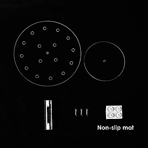 Clear Round Acrylic 16 Holes Push Pop Cake Stand for Party, Wedding, Bakery (9.44'' of Diameter)