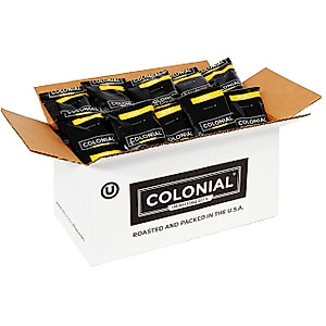 Colonial Coffee Packets, Pre Ground Coffee Packs, French Vanilla Flavored Coffee, Bulk Single Pot Bags for Drip Coffee Makers, (2.5 oz Bags, Pack of 32)