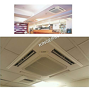 Mitsubishi 12,000 BTU 1 TON Four Way Ceiling Cassette Single Zone Mini Split System - SEER 22 AC & Heat Pump Ductless Ceiling Recessed Cool & Heat