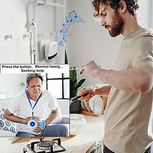 LIOTOIN Wireless Caregiver Pager Call Button Nurse Alert System Call Bell for Home/Elderly/Patients/Disabled 3 Transmitters 3 Plugin Receivers (600+ft Operating Range)…