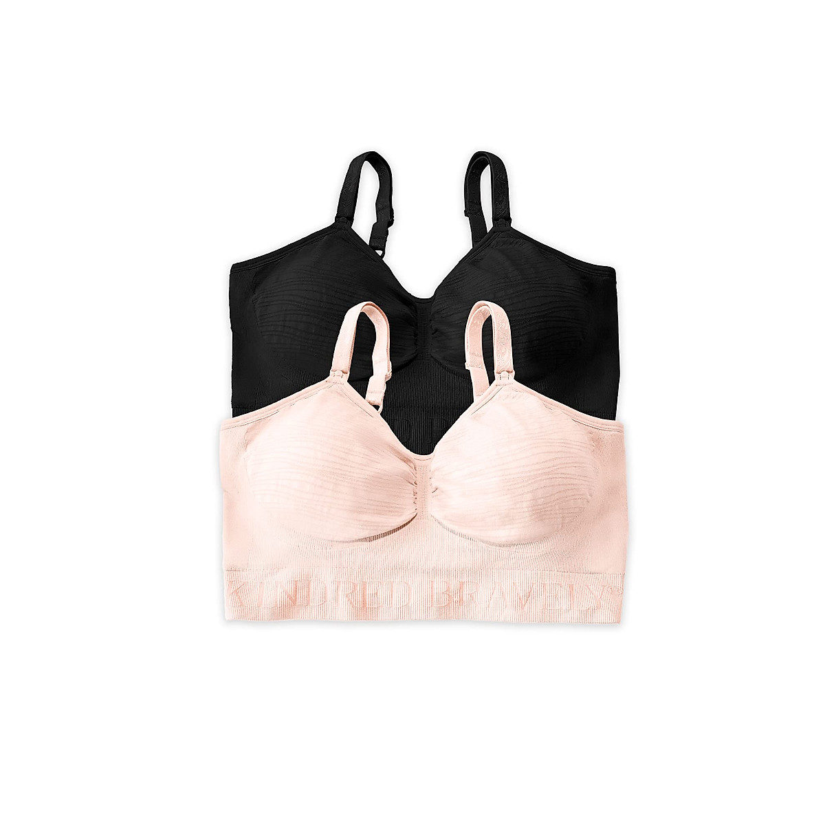 Kindred Bravely 2-Pack Hands Free Pumping Bra Bundle (Pink and Black, X-Large)