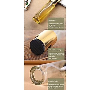Oil Sprayer for Cooking, Glass Olive Oil Sprayer Mister, Olive Oil Spritzer, Prevenrt Slipping Olive Oil Spray Bottle for Kitchen, Air Fryer, Salad, Baking, Grilling, Rose Gold