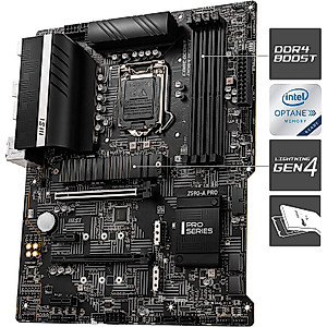 MSI Z590-A PRO ProSeries Computer Gaming Motherboard (ATX, 11th/10th Gen Intel Core, LGA 1200 Socket, DDR4, PCIe 4, M.2 Slots, USB 3.2 Gen 2, 2.5G LAN, DP/HDMI) Intel PC Motherboards (Renewed)