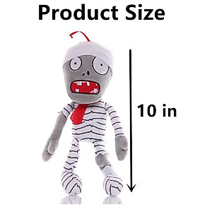 JHESAO 10" Plants and Zombies Mummy Plush Zombies Toys Normal Zombie PVZ Plushies 1 2 Stuffed Soft Doll Mummy Zombies New