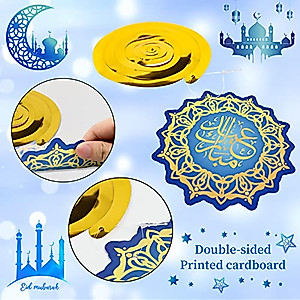 Ramadan Mubarak Decorations Eid Mubarak Hanging Swirl Ceiling Foil Decor Ramadan Decorations for Home Eid Al-fitr Party
