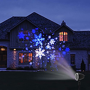 Snowfall LED Light Projector,Syslux Christmas Snow Light,Snowfall Projection Light with Snowstorm Effect for Christmas,Holiday,Halloween,Party,Garden,Wedding,Indoor Outdoor Decorations
