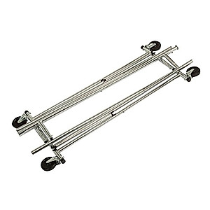 Richards Homewares Adjustable Rolling Garment Rack, 50 to 74.5 L x 22 W x 57 to 67-Inch H, Chrome
