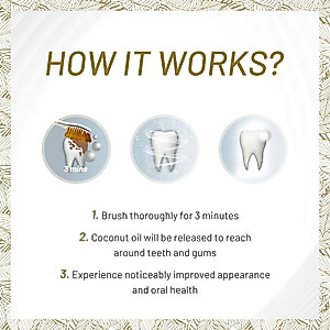 White Glo Coconut Oil Whitening Toothpaste, Refreshing Coconut & Mint Flavour, Fluoride-free Holistic Oral Care, Infused Luxurious Coconut Oil For Sparkling White Teeth and Ultimate Clean - 5.2 Ounces