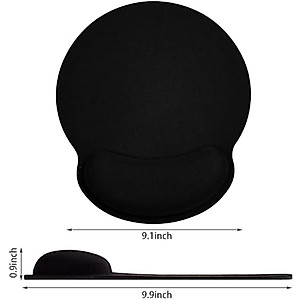 Mouse Pad - Mouse Mat with Wrist Rest Support, Gel Foam Rest Anti-slip Rubber Base, for Laptop Computer PC Home Office Working Gaming -ancient Egypt style red wolf magic circle