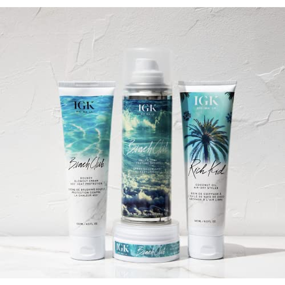 IGK BEACH CLUB Volumizing Texture Spray for Wavy, Curly, Dry Hair | Vegan, Cruelty-Free | 5 Oz