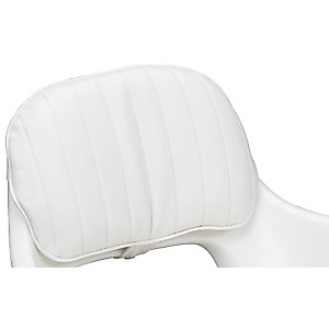 Moeller Marine Moeller ST2000-HD, Boat Helm Seat and Cushion, Includes Mounting Plate , White , 24.5" x 20" x 16"