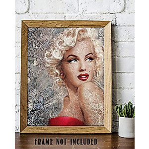Abstract Marilyn Monroe"Who Me?" Wall Art Print- 10 x 8" Beautiful Print Art-Ready to Frame. Marilyn's Classic Beauty Pose. Modern Home Decor-Office Décor. Great Gift for Marilyn Monroe Collections.