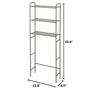 Zenna Home 2265NN Slat Style Bathroom Space Saver, Satin Nickel