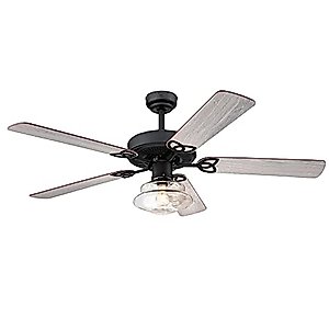 Westinghouse 7304800 Scholar Ceiling Fan, 52", Matte Black