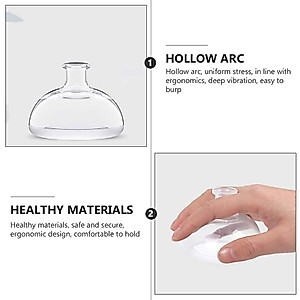 EXCEART 2pcs Mom Palm Cup Pressure Drum Massage Chest Percussion Cup Silicone Sputum Remover Infant Phlegm Sputum Cup Baby Suckling Milk for Baby Toddler Elderly (Transparent)