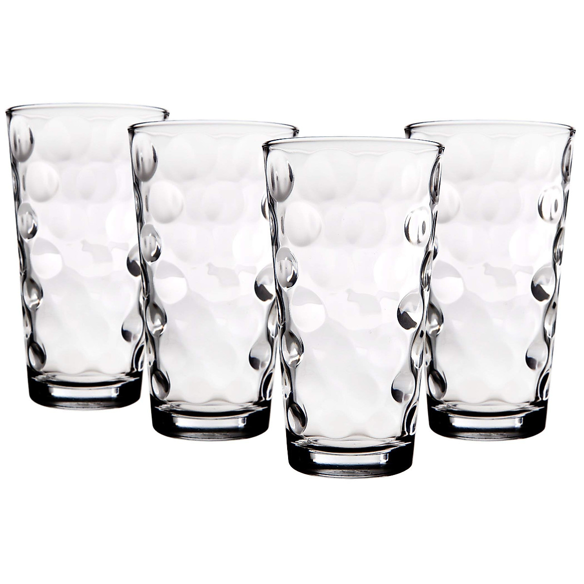 Lumientti Highball Glasses Set of 10-17oz | Durable & Attractive Highball Drinking Glasses With Heavy Base- Lead-Free Tall Bar Glass Set for Water, Juice, Wine, Beer & Cocktail - Dishwasher Safe