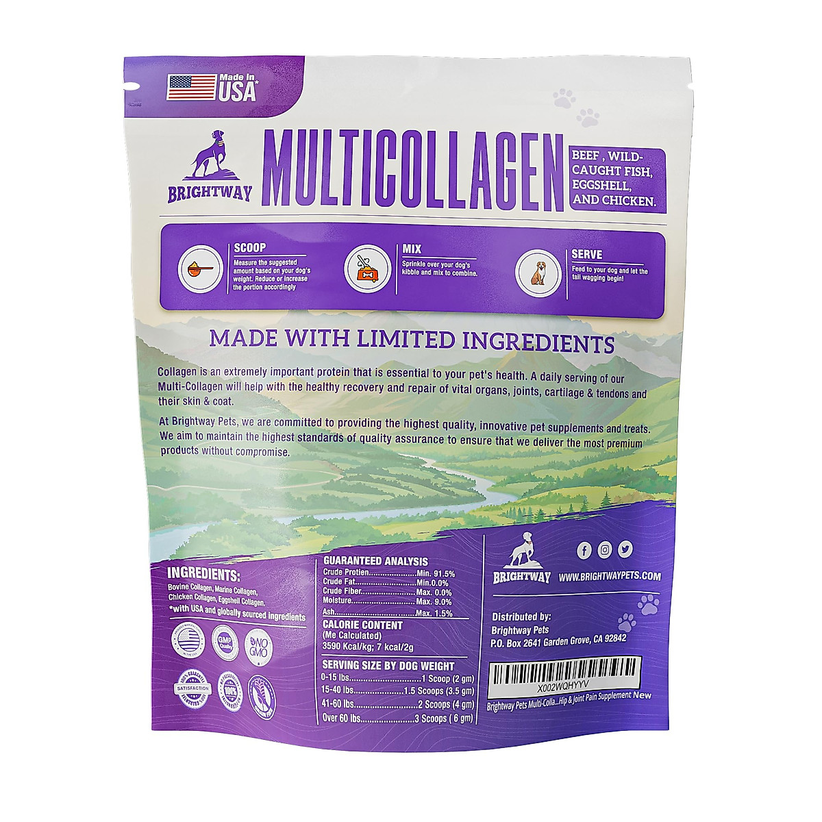 Multi-collagen Peptide Liquid Collagen For Dogs, Dog Collagen, Eggshell Powder Membrane For Dogs -Arthritis Support- Skin & Coat Health, Allergies,Dog Mobility Hip & Joint Pain Joint Supplement Relief