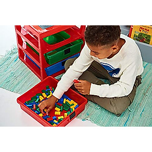 Room Copenhagen LEGO 3-Drawer Storage Rack System, 13-2/3 x 12-3/4 x 15 In, Blue