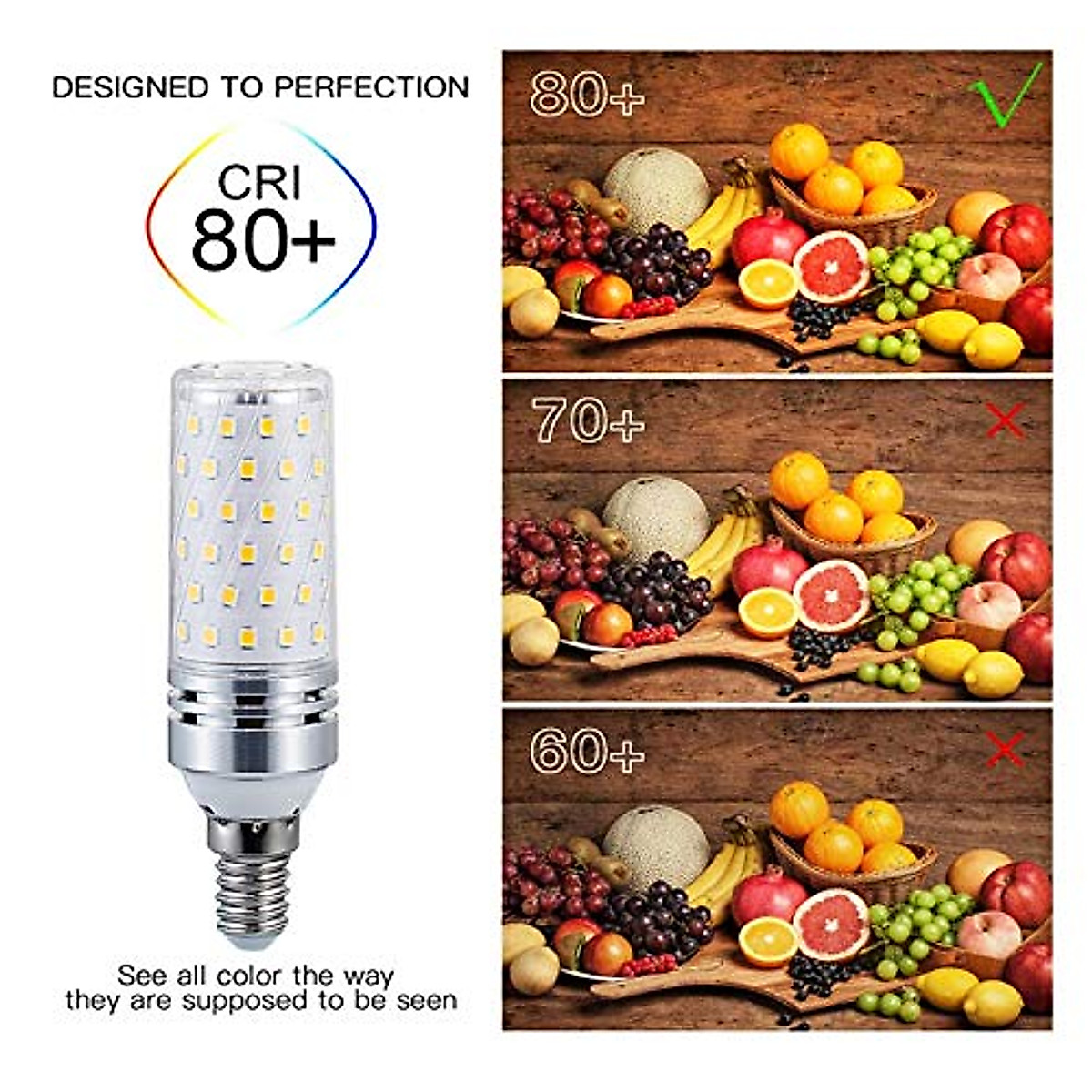 MaoTopCom E12 LED Bulbs 4000K, 15W E12 Candelabra Light 150 Watt Equivalent Natural White 1500 Lumen Decorative Candle Base Chandelier Bulbs, Non-Dimmable, AC 85-265V